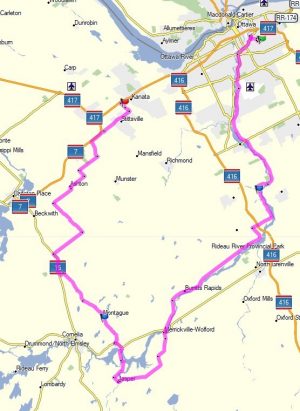 2024 Route Map image - Ride For Dad