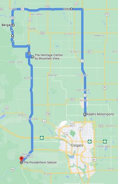 Calgary Route Map 2021 - Ride For Dad