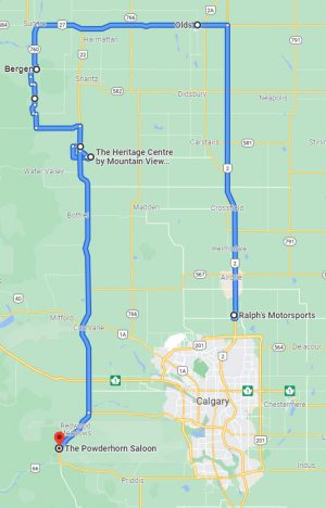 Calgary Route Map 2021 - Ride For Dad